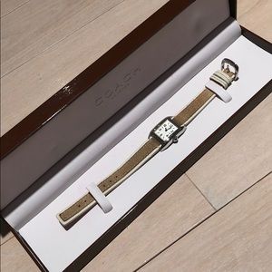 Coach Accessories | Watch Brown Monogram Leather Band | Poshmark